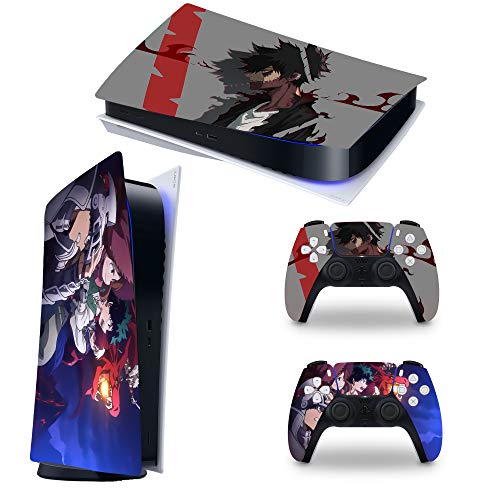 Hero Collage - PS5 Standard Edition Skin Console and 2 Controller, Vinyl Decal Sticker Full Cover Protective