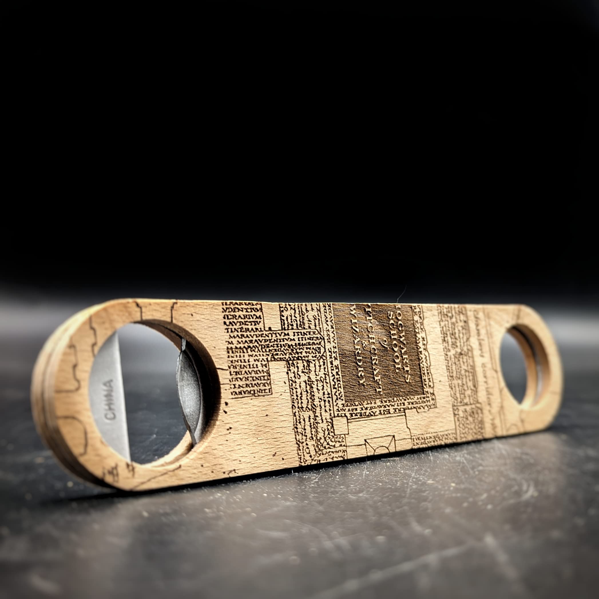 MARAUDERS MAP Engraved Wood Bottle Opener | Inspired by Harry Witches Wizard Magic Potter | Double Sided Engraving | Great Fantasy Gift Idea!