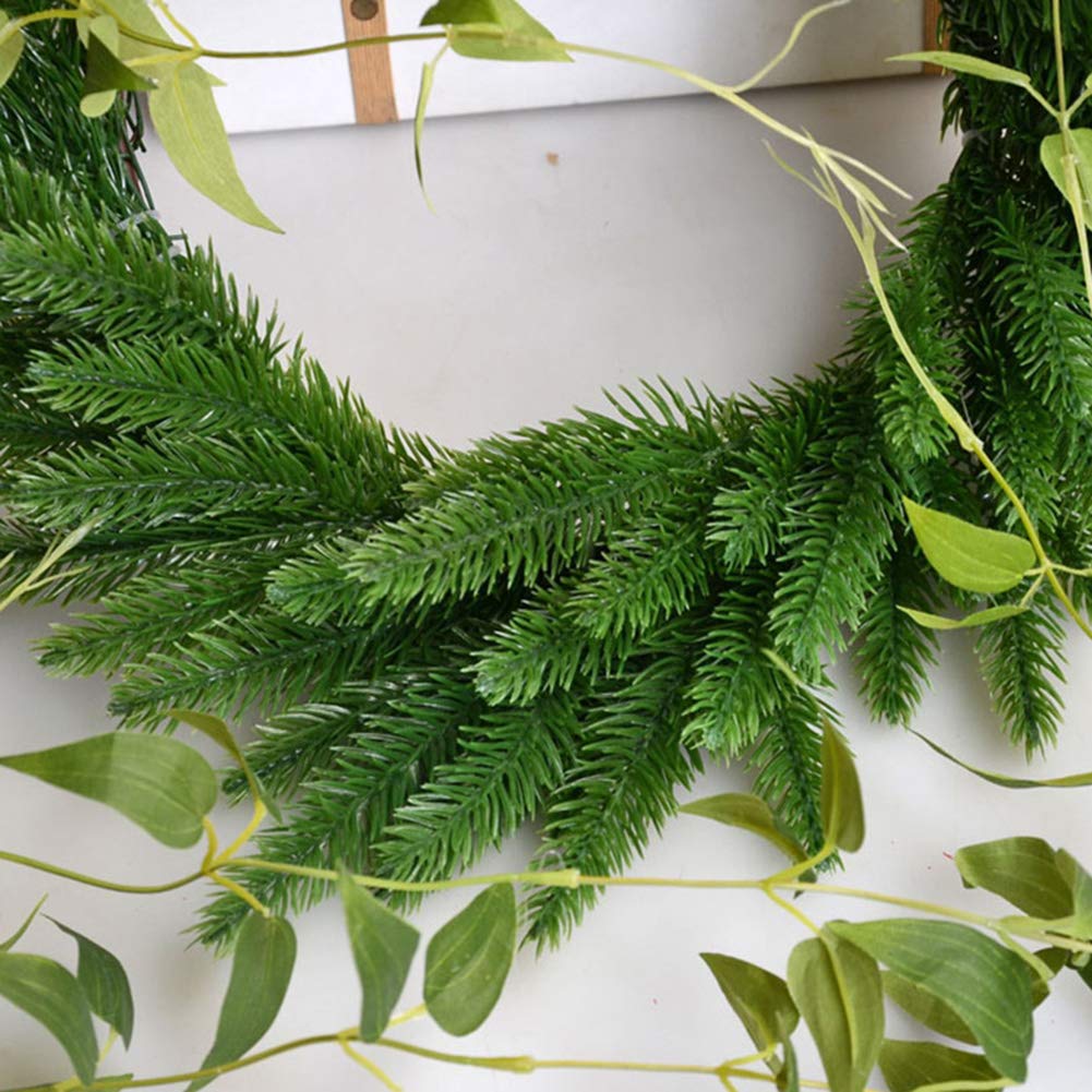IRICEYE Christmas Decoration,10Pcs Artificial Plant Pine Needle Branches DIY Home Garden Holiday Party Decor - 10pcs