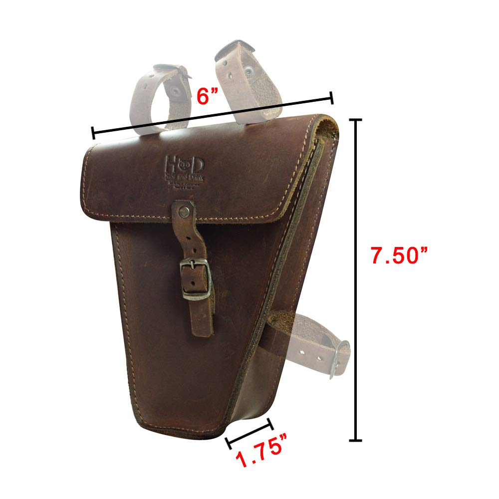 Hide & Drink, Triangular Frame Bag for Bicycle, Bike Tool Pouch, Accessories, Repair Tools Storage Pouch, Biker Essentials, Full Grain Leather, Handmade, Blou Reed