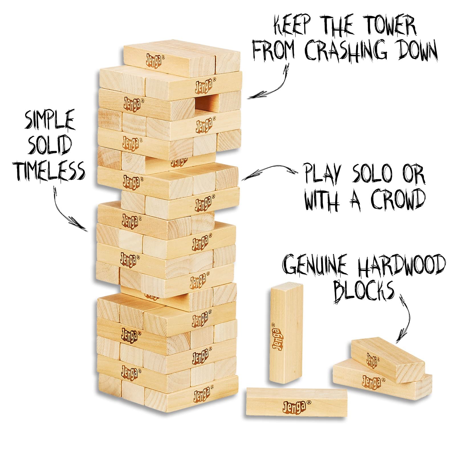 Hasbro Gaming Jenga Classic and Connect 4 Game Bundle