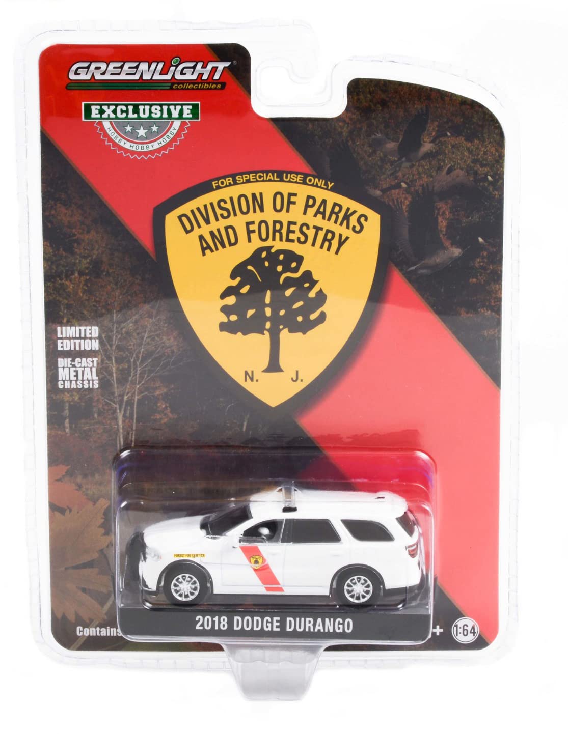 GreenLight 1:64 2018 Dodg&e Durango - New Jersey State Forest Fire Service (Hobby Exclusive) 30267 [Shipping from Canada]