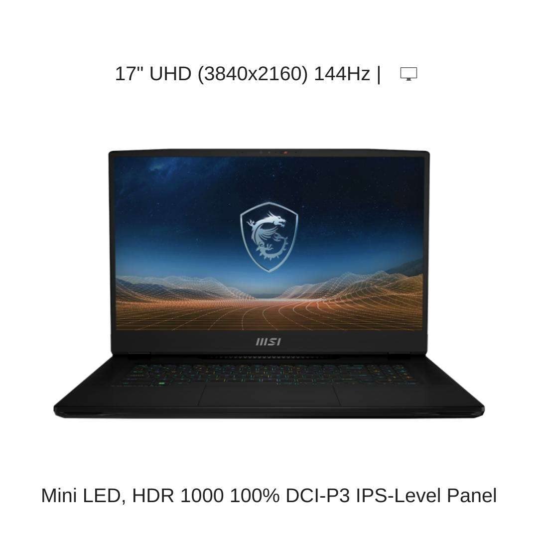 HIDevolution CreatorPro X17HX A13VM 17.3" UHD 144Hz, 2.2 GHz i9-13980HX, RTX 5000 Ada, 192 GB DDR5 RAM, 2 TB PCIe SSD, Windows 11 Pro