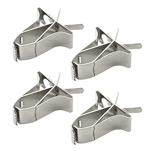 XINMEIWEN 4Pack Birds Food Holders Parrot Fruit Vegetable Clips Stainless Steel Feeder Bird Cage Accessories for Bird Cockatiel Parrot