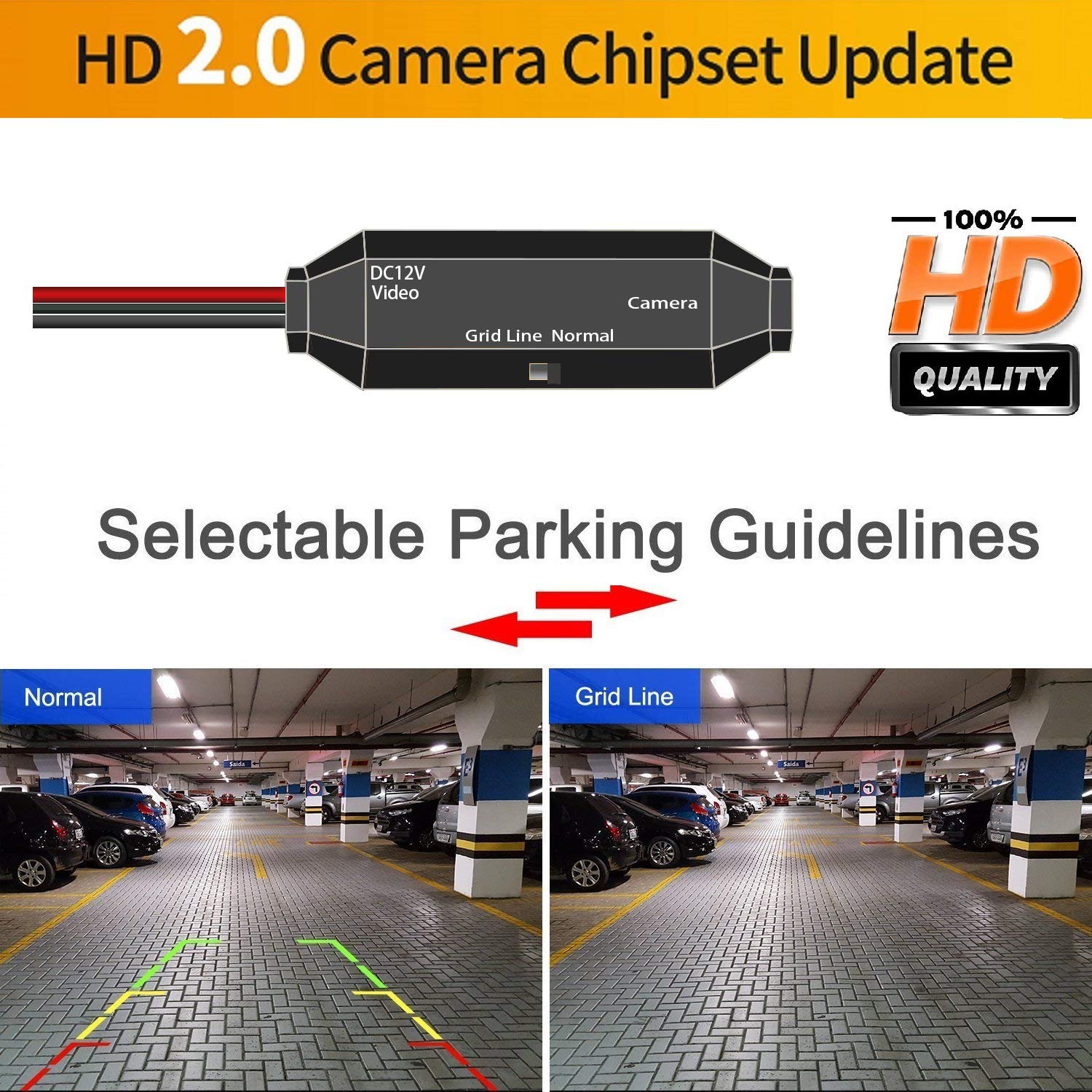 HD 1280x720p Rear Reversing Backup Camera Rearview Trunk Handle Camera Night Vision Ip68 Waterproof for Focus SE/Focus ST/Focus 2/ Focus 3/ Focus Turnier Mk3/ Escort 11-14