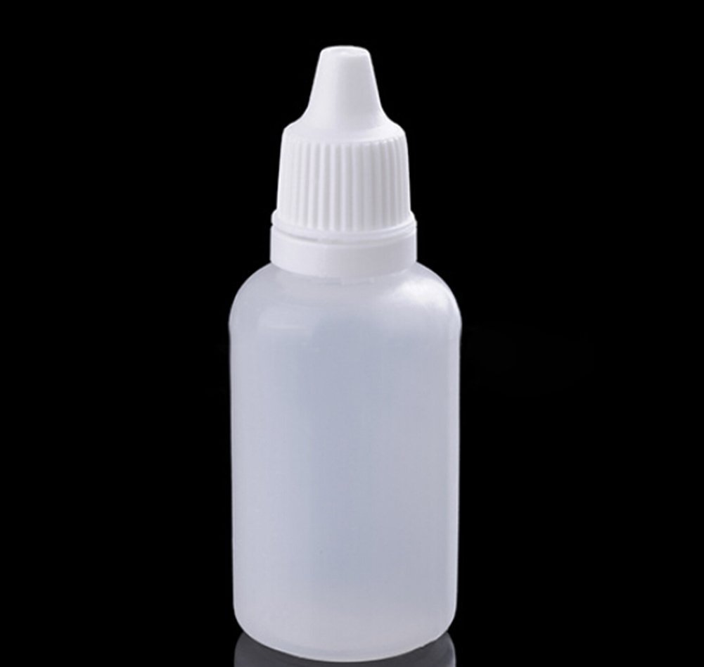 US 50pcs 30ml Empty Plastic Squeezable Dropper Bottles Eye Liquid Dropper Sample