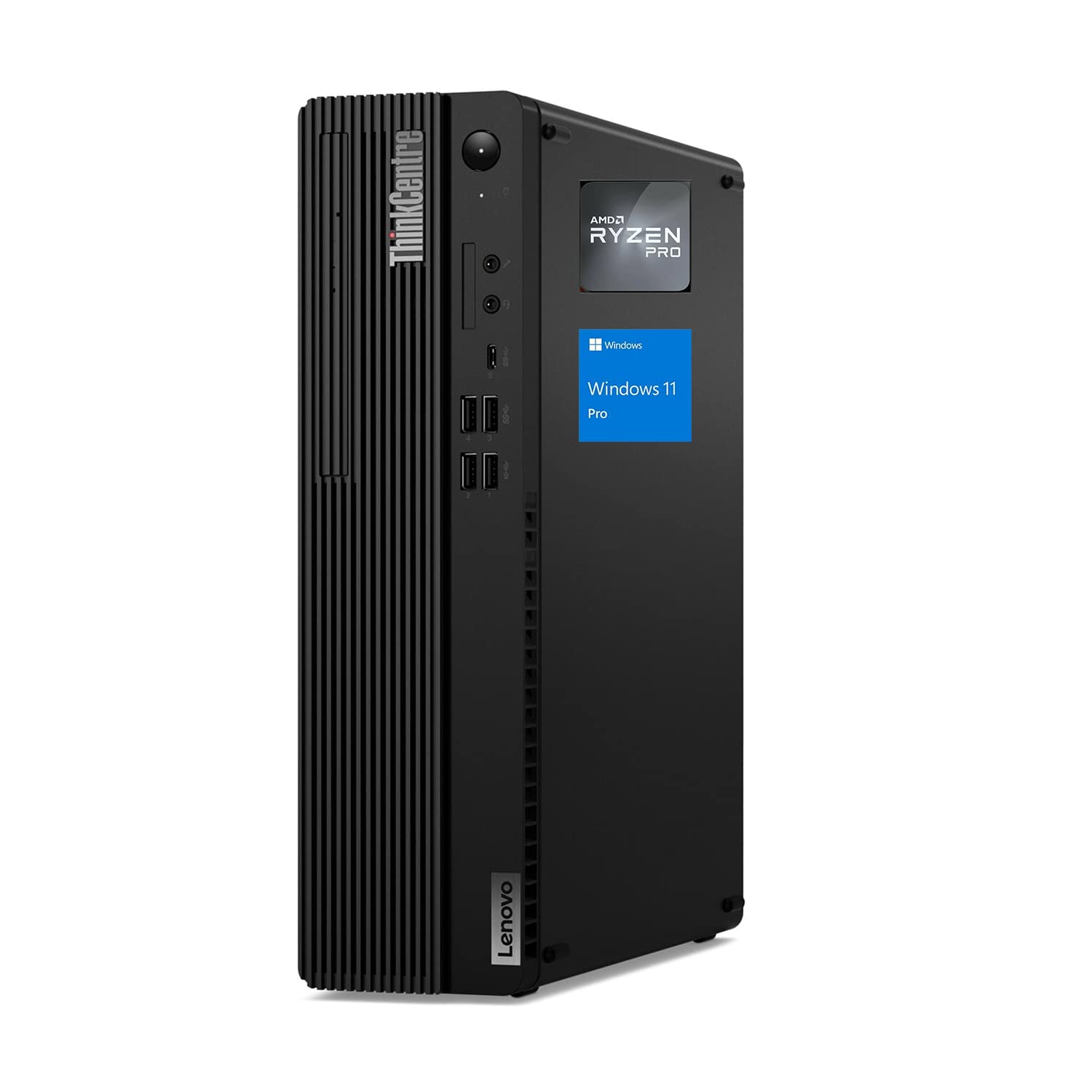 Lenovo ThinkCentre M75s Gen 2 SFF Business Desktop, AMD Ryzen 5 Pro 5650G, 32GB RAM, 512GB PCIe SSD, DVD-RW, HDMI, DP, RJ-45, Wired Keyboard & Mouse, WiFi, Windows 11 Pro, Black