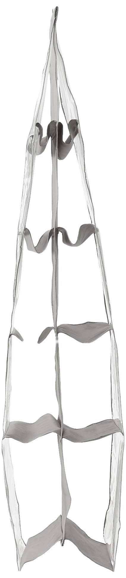 HOMZ 10, Grey and Clear Pockets Hanging Closet Purse Organizer (3817403)