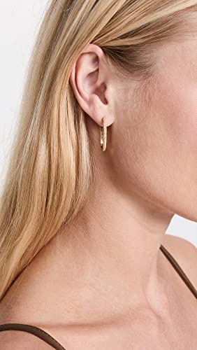 Jules Smith Women's Crystal Oval Hoops, Gold, One Size