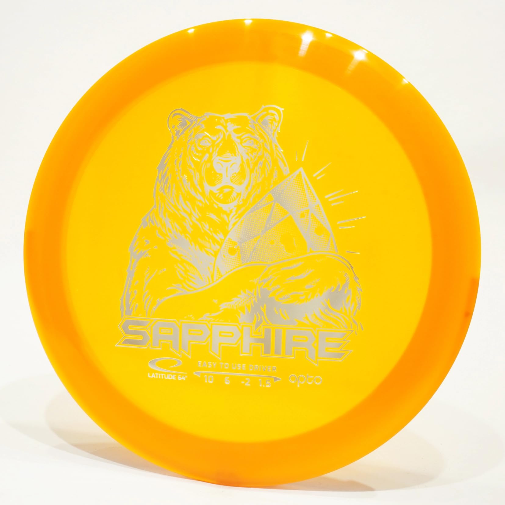 Latitude 64 Sapphire (Opto) Driver Golf Disc, Pick Weight/Color [Stamp & Exact Color May Vary] Orange 160-166 Grams