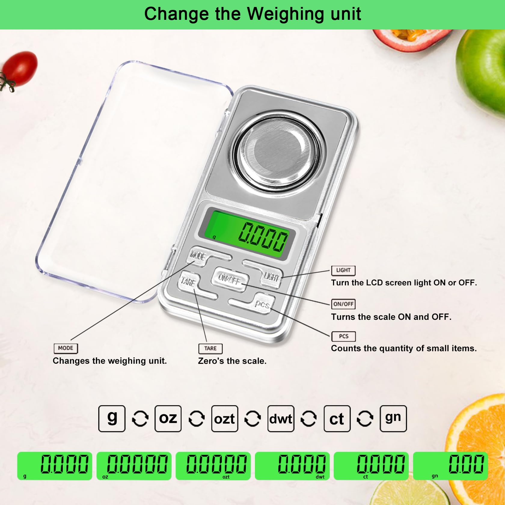 GRAM PRES Digital Milligram Scale 50/0.001 Gram Accuracy,Small Jewellery Coin Powder Pocket Scale Digital Gram and Oz,Digital Gram Scale with Lcd for Medicine, Gold, Gem, Reloading