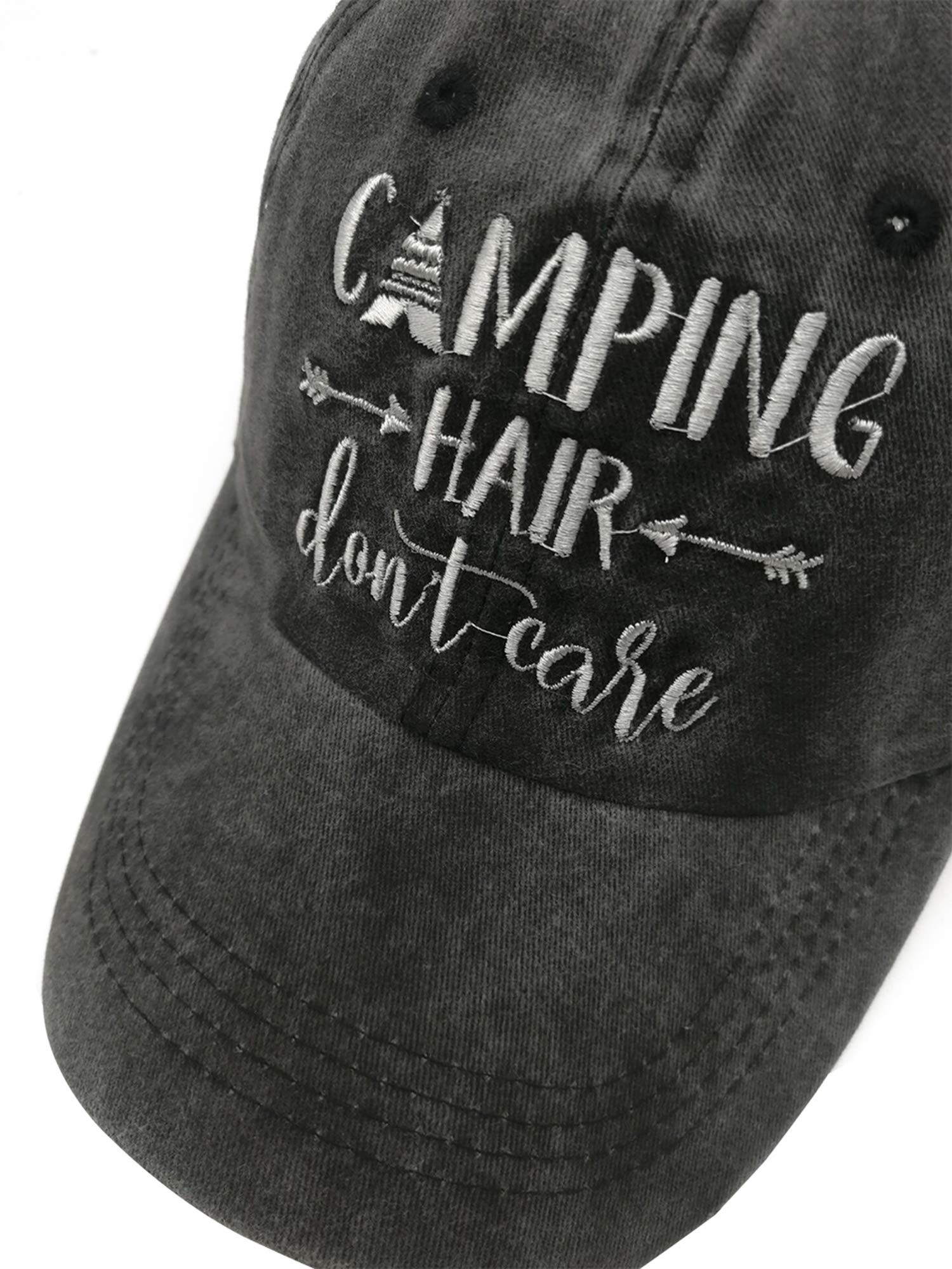 HHNLB Unisex Camping Hair Don t Care 1 Vintage Jeans Baseball Cap Classic Cotton Dad Hat Adjustable Plain Cap