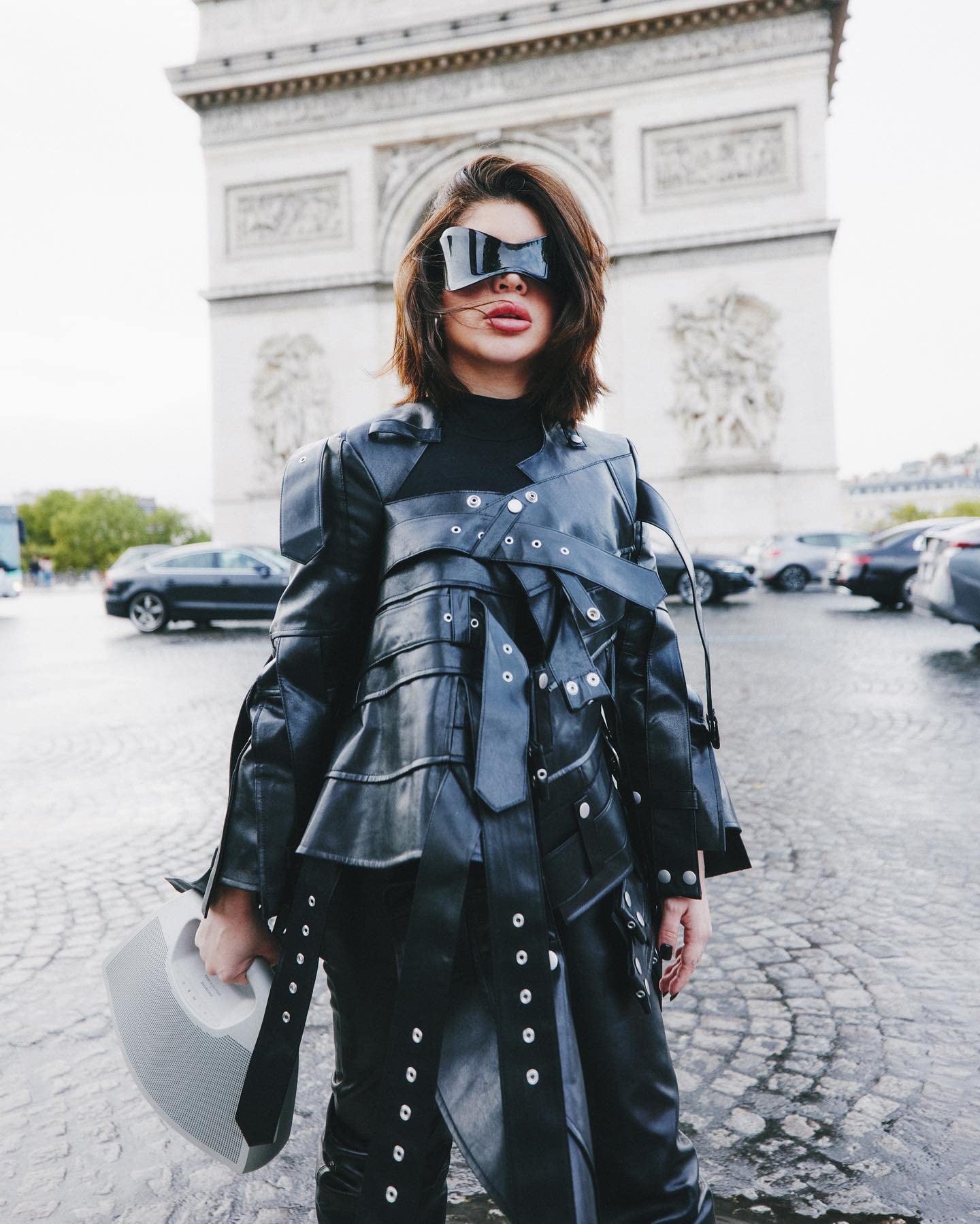 GUVIVI Futuristic Sunglasses for Men Women Oversized Wrap Around Shield Fashion Superhero Chic Mask Sun Glasses Shades