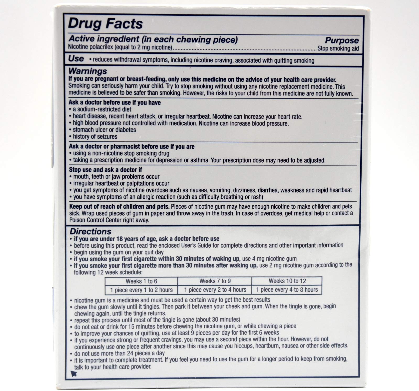 HGB Nicotine Gum, 2mg, Fruit Chill, 180 Count to Stop Smoking (160ct Bonus Box)