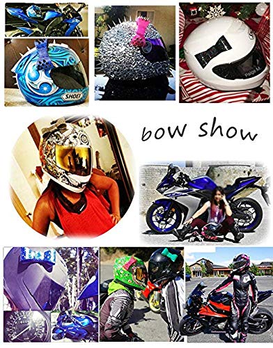 HHongJM Handmade Bow Knot for Helmet,Motorcycle Bicycle Helmet Bow Knot Helmet Accessories Helmet Pigtails Helmet Mohawk