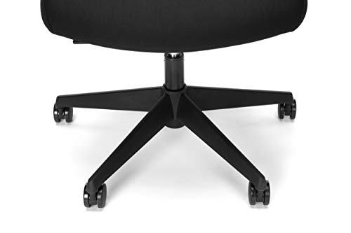 HON Basyx Biometryx Commercial-Grade Fabric Upholstered Task Chair, Black