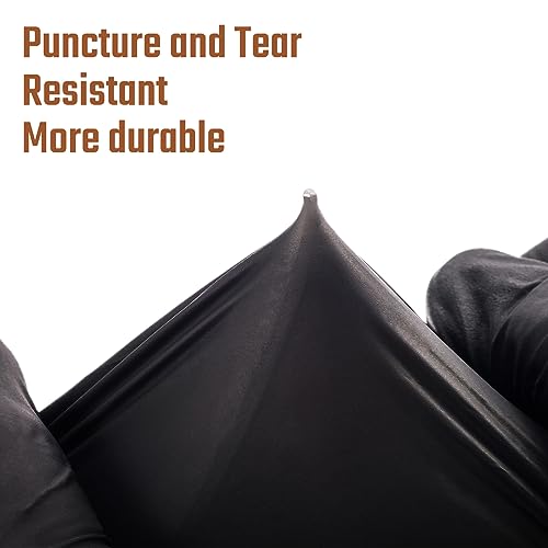IRON MAMMOTH Nitrile Gloves Disposable Large Black Cleaning Gloves for Household 200-Count