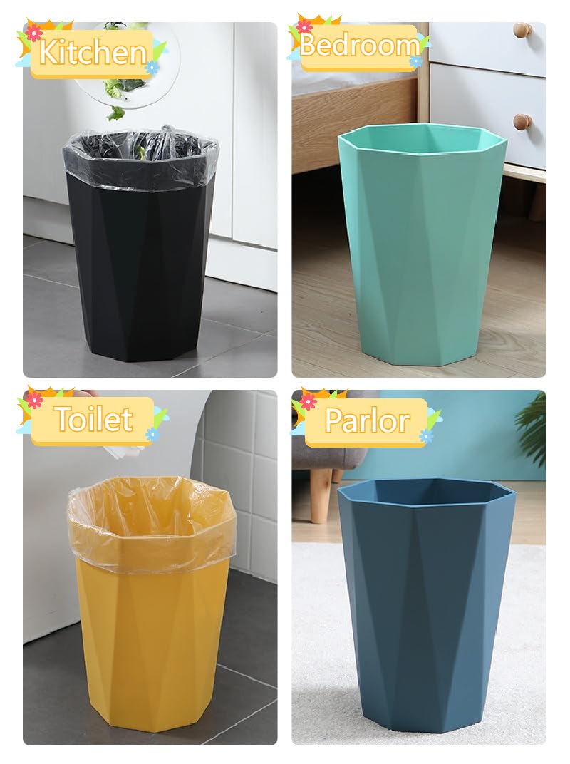 GYJ Wastebasket Nordic Style Diamond Shape Stylish Polygon Trash Can (White)