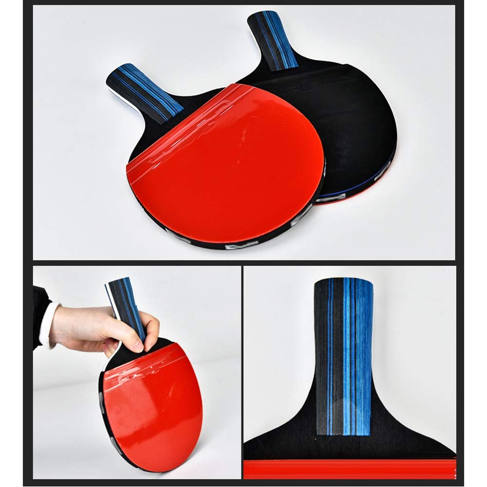 Hewen-Ping Pong Set Professional Pingpong Paddle Table Tennis Racket Ping Pong Bat Set with 2 Rackets, 20 Balls and 1 Racket Case Table Tennis Bat (Size : Short)