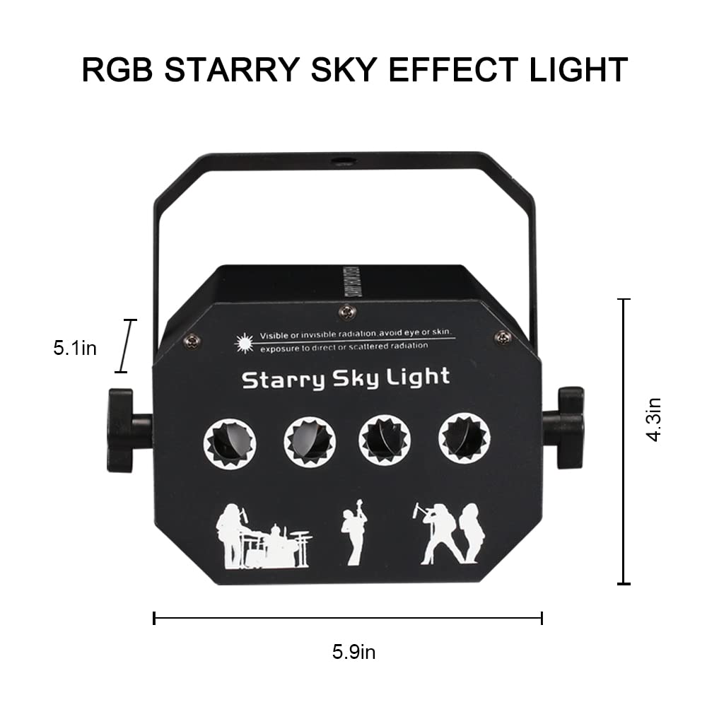 Laser Lights DJ Lights, Olaalite RGB Starry Sky Party Laser Stage Light, Disco Club Pattern Light with Sound Activated & DMX Control, Perfect for Wedding Party Disco Stage & DJ Lighting