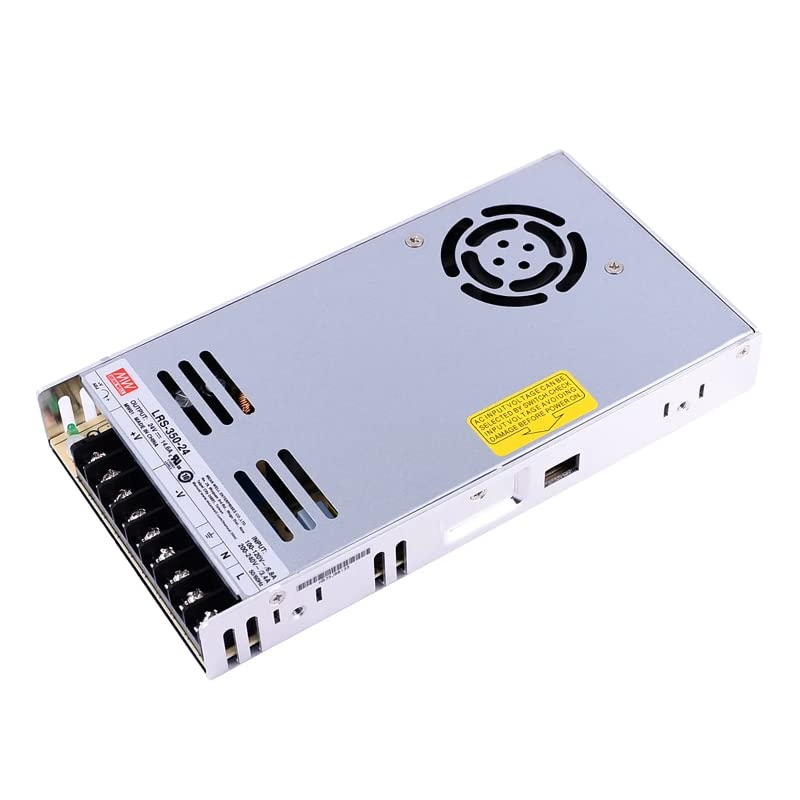 Meanwell LRS-350-24 350W 24VDC 14.6A 115/230VAC Enclosed Switching Power Supply Switching Converter LED Driver for LED Strip Light CCTV Camera Security System, Computer Project,3D Printer