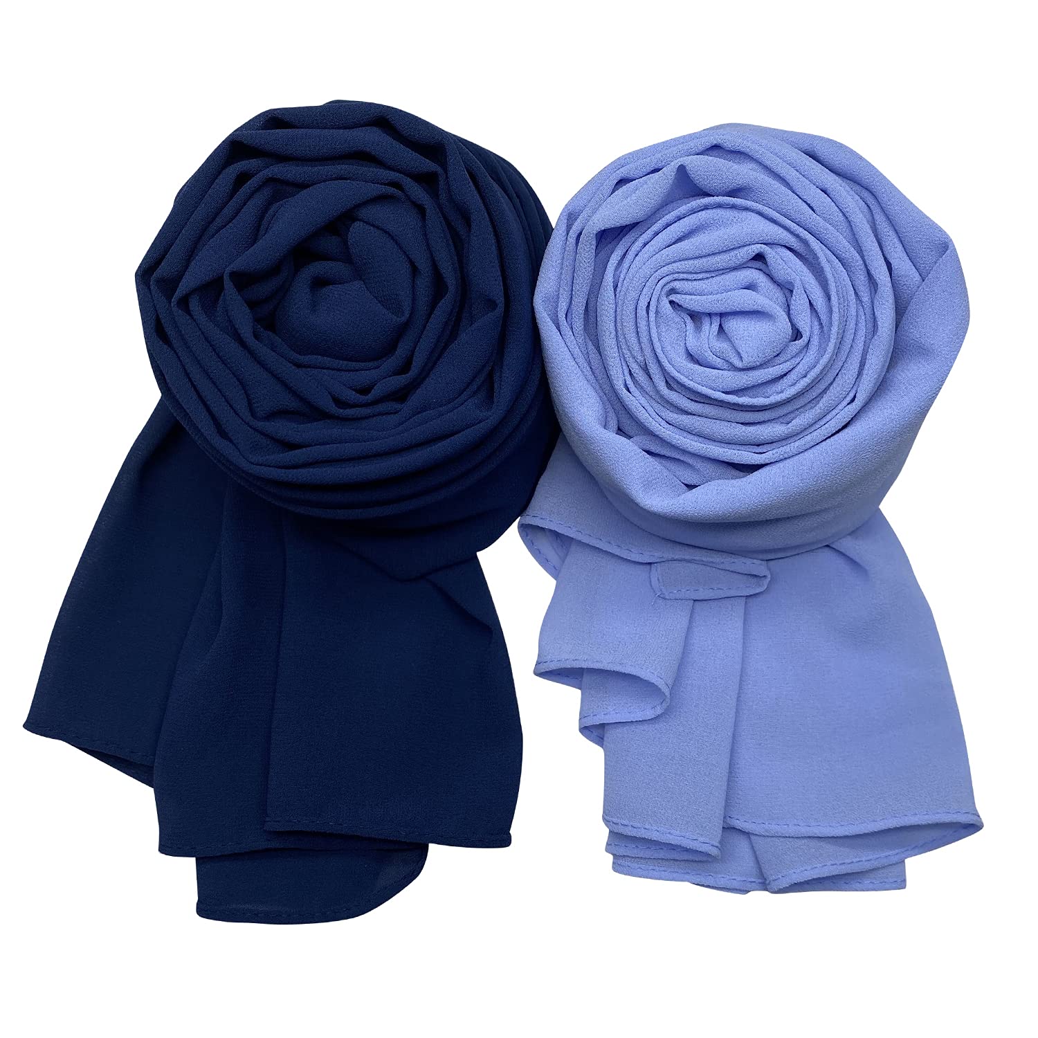 MANSHU 4 PCS Women Soft Chiffon Scarves Shawl Long Scarf Wrap Scarves.