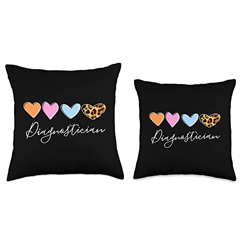 Matching Diagnostician Squad Gifts Idea Tee Matching Educational Diagnostician Week Squad Crew ARD Throw Pillow, 16x16, Multicolor