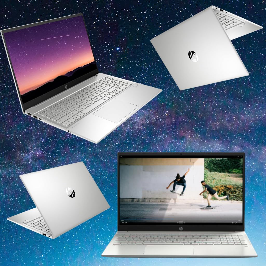 HP Pavilion Professional Laptop, 15.6" FHD Touchscreen, Intel Core i5-1235U, 64GB DDR4 RAM, 2TB PCIe M.2 SSD, Wi-Fi 6, Windows 11 Home, Fingerprint Reader, Backlit Keyboard, HDMI, Silver