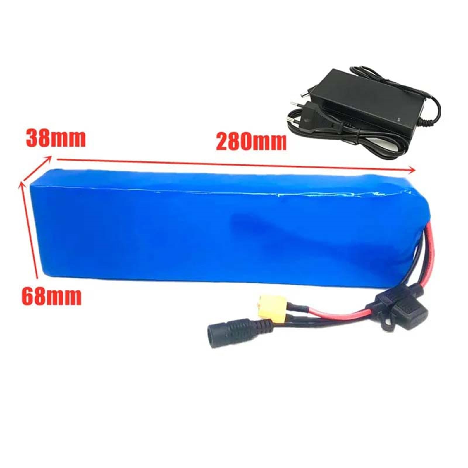 HefddEHY E-Bike Battery Pack 48V 12Ah, 18650 Lithium Ion Battery Pack,48V Electric Bicycles Conversion Kit, with 54.6V 2A Charger,for 200W-750W Electric Bicycles and Scooters,T