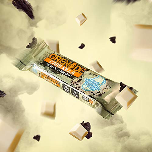 Grenade Carb Killa High Protein and Low Sugar Candy Bar, 12 X 60 g - White Chocolate Cookie