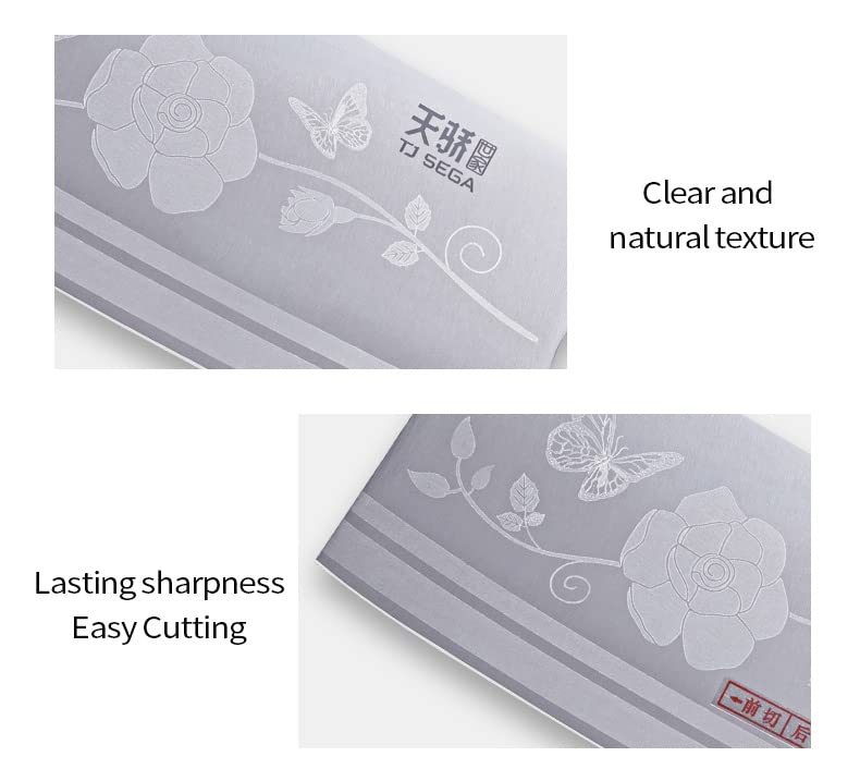 Meat Cleaver Knife 7.5 Inch, Ultra Sharp Chinese Chef's Knives, Full-tang Chopping Knife, 30Cr13 Steel Blade Thickness 2.5 mm, TJ SEGA Series TC1705