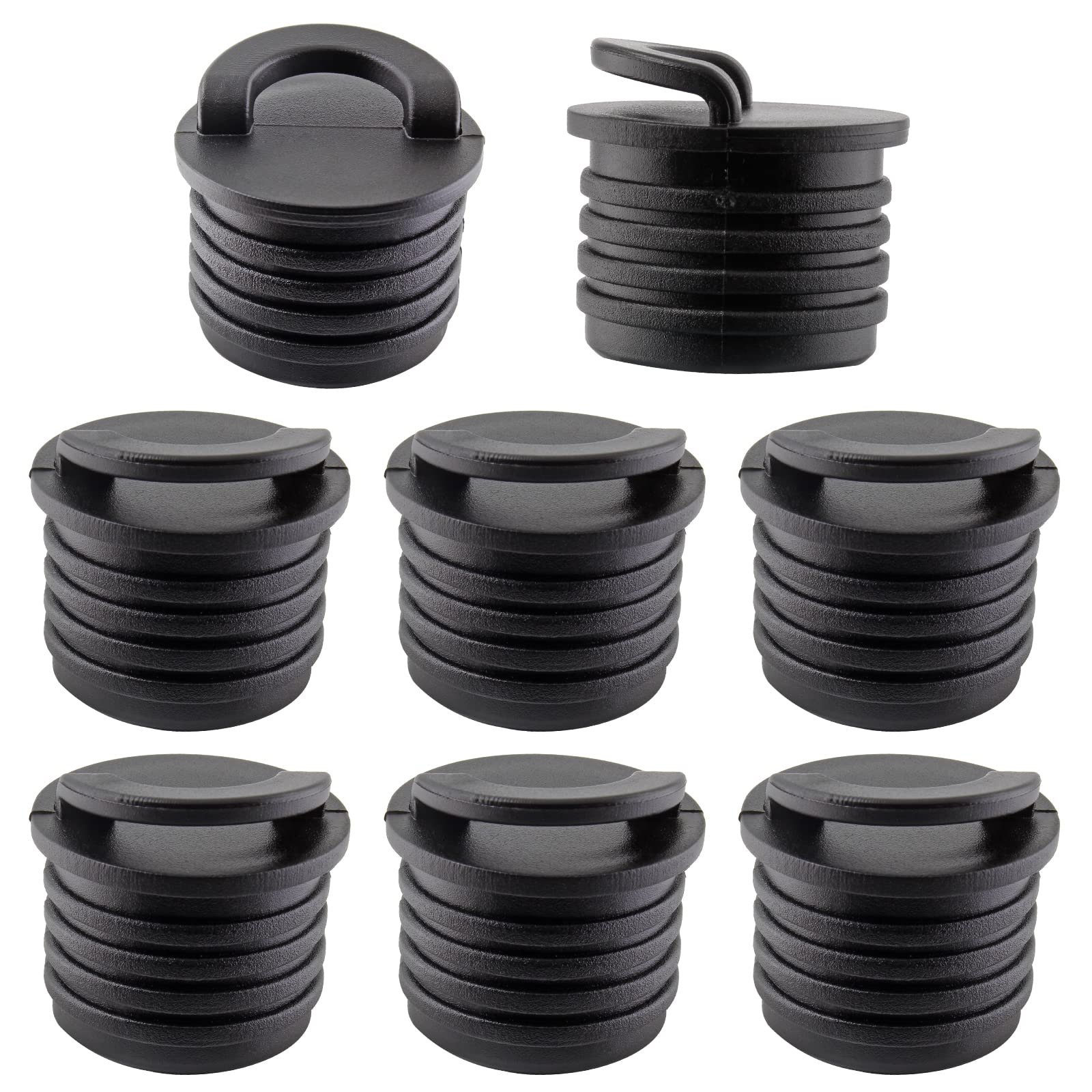 Jiozermi 8 Pcs Boat Scupper Plug Bungs, Rubber Drain Holes Stopper Bung, Kayak Drain Plug for Kayak Canoe Boat