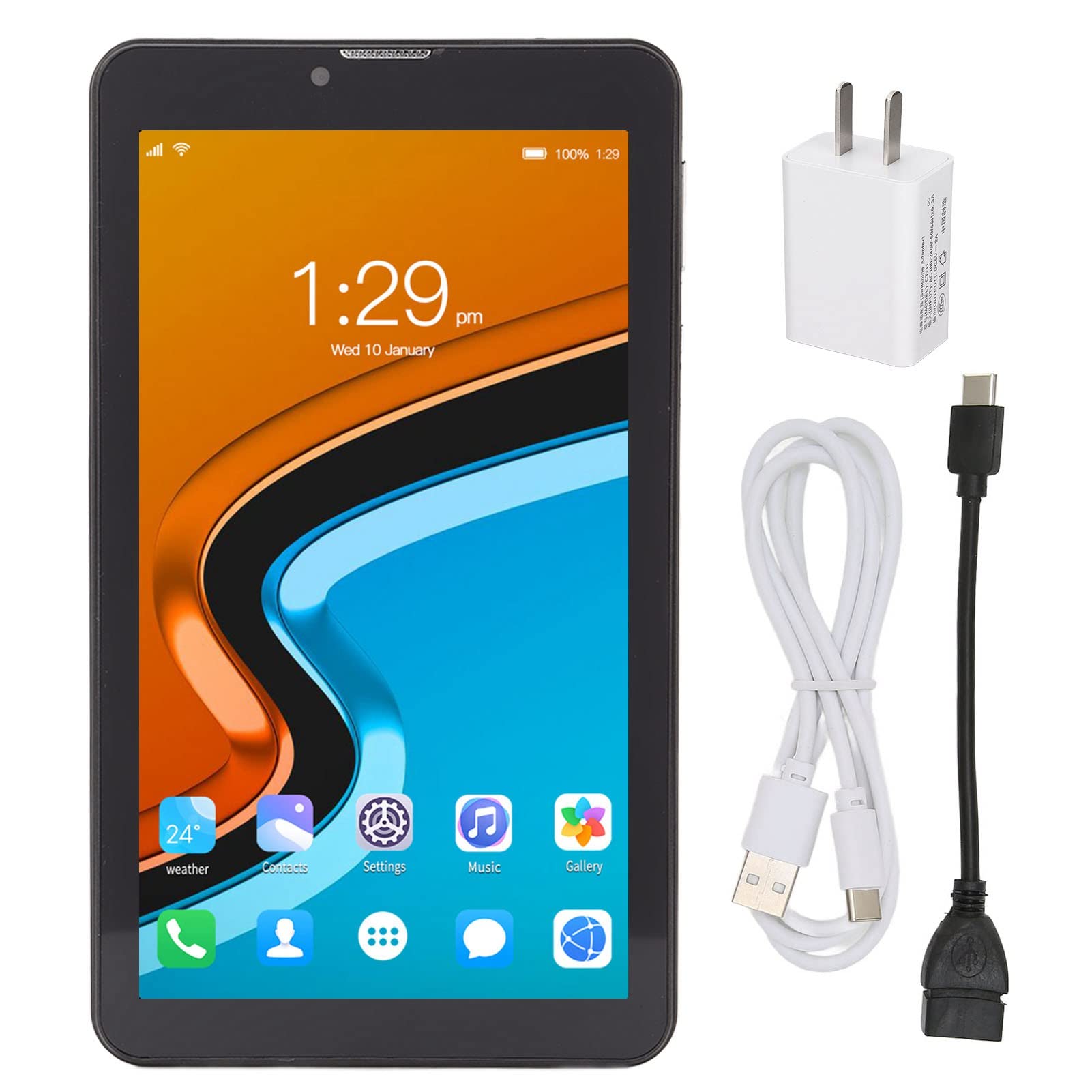 K50 Tablet 7 inch, Ultra Slim, FHD IPS Screen, Octa Core, WiFi Tableta with, 32GB Storage 128GB SD Expansion, 2MP 5MP, GPS, SIM, 3500mAh (Blue)