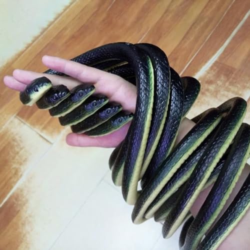 GYORI Realistic Fake Snake Toy with Vivid Scales for Pranks and Entertainment - 1.28m Length