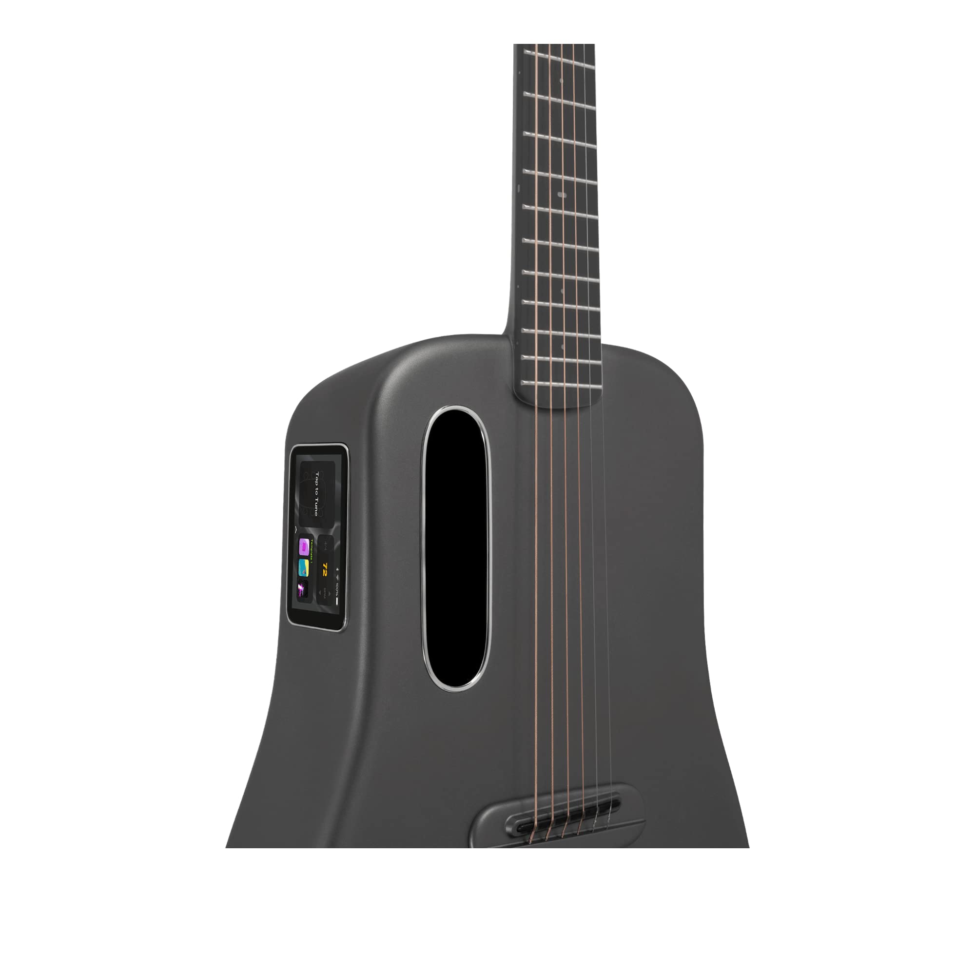 LAVA ME 3 Smartguitar with Multi-touch Display Integrated with HILAVA OS and Built-in Effects Loops & Guitar Apps, Carbon Fiber Acoustic Guitar for beginners & pros(36 inch Space Grey Bag)