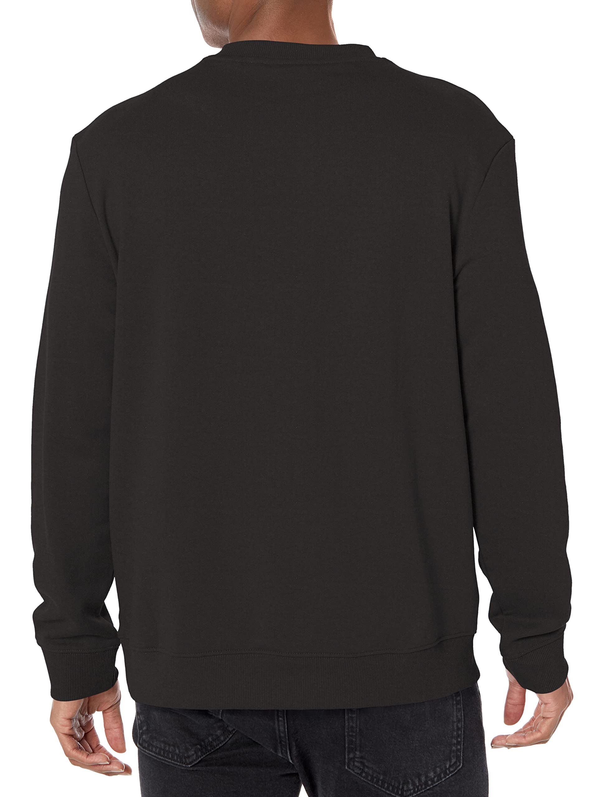 HUGO Boss mens Big Square Logo Long Sleeve Sweater, Pearl Grey, Small US