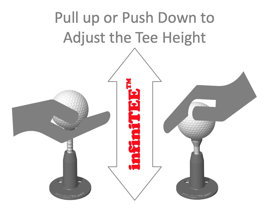 Kellogg Works infiniTEE MEGA, 2-Pack of Extra Tall Height Adjustable Golf Tees for Driving Range Mats