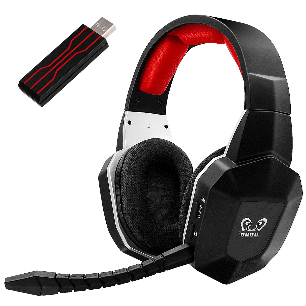 HUHD Wireless Gaming Headset Headphones for Xbox one (Red)