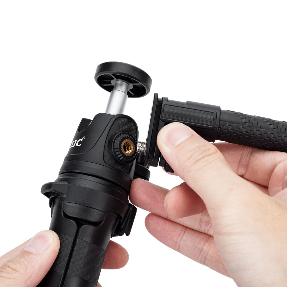 JJC 2 in 1 Selfie Stick Extension Pole and Extendable Mini Tripod for GoPro Hero 11 10 9 8 7 DJI Osmo AKASO Insta360 Action Camera, iPhone Android Samsung Phone, Compact Vlog Camera, Camcorder & More
