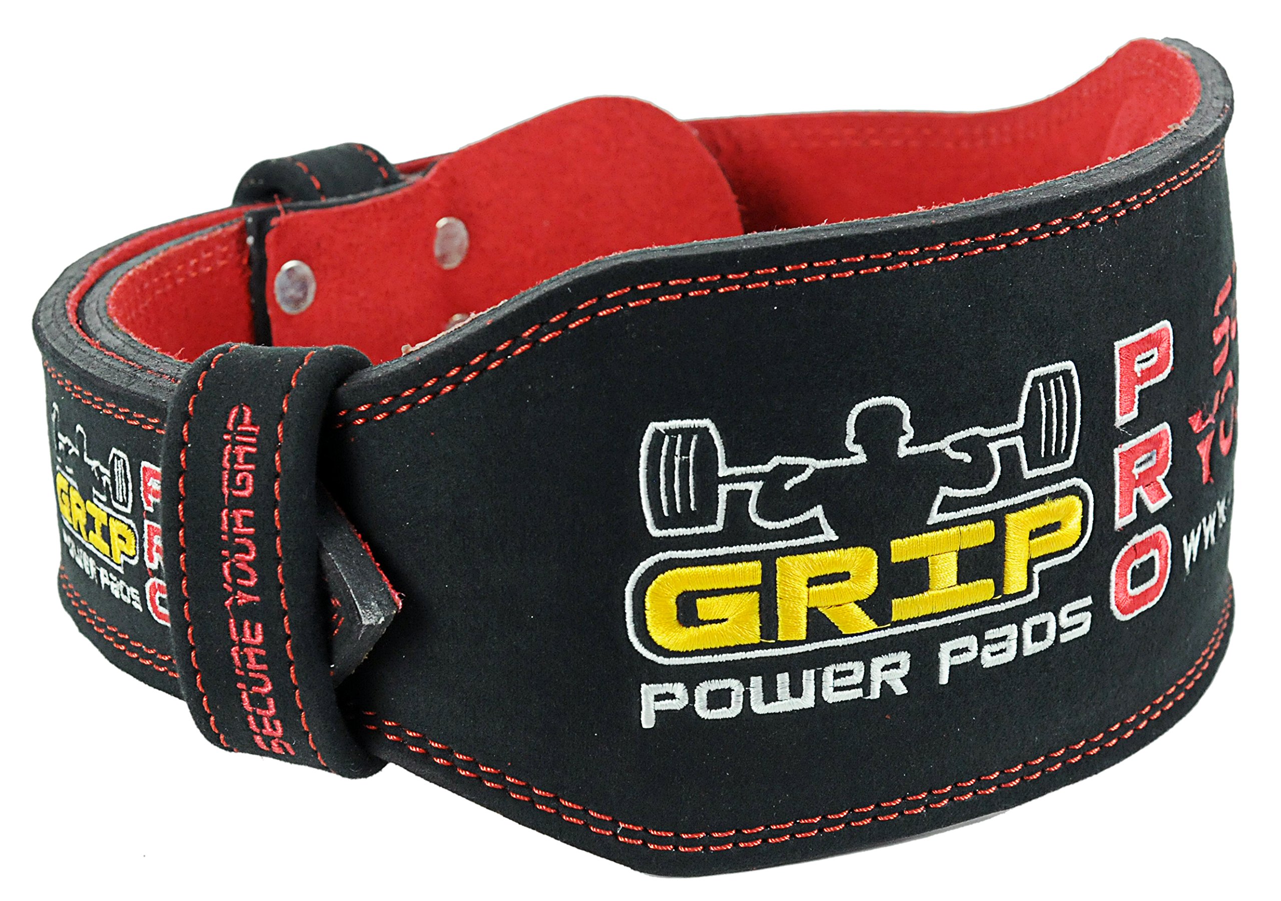 Grip Power Pads Weightlifting Belt Workout Clothes for Bodybuilder Powerlifter Weightlifter Keep Your Core Engaged Back Support (Regular Belts 6" Wide, X-Large 34.5"- 42" Waist Size)