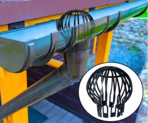 Gutter Guard 6 Pack for Downspout Blockage - Leaf & Debris Blockage - Balloon Bubble Shape - Leaf Strain Pipe Filter for Roof Gutters (6 Pack, 5.7" x 5")