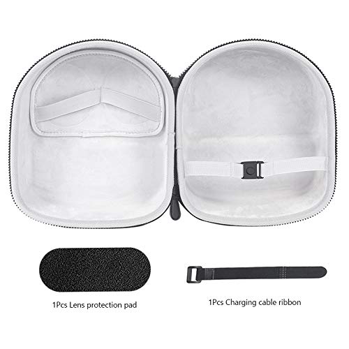 Just E Joy Travel Protective Case for Oculus Quest 2 Headset,Outdoor Shockproof Hard EVA VR Carrying Bag with a Strap Design(Grey)