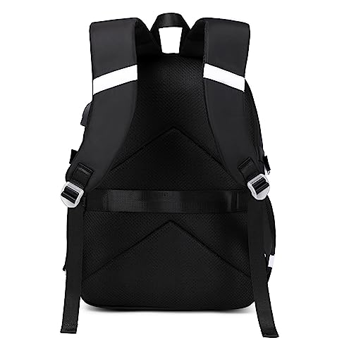 Teecho Girl Backpack for School Cute Backpack for Women College Bookbag Fit for 15.6 Inches Laptop Black
