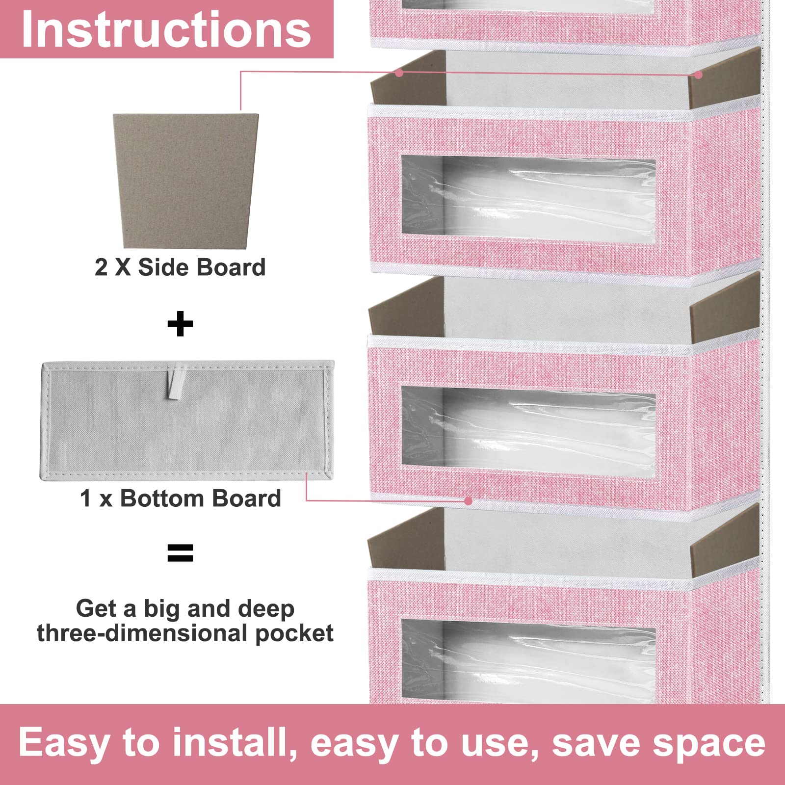 homyfort Over the Door Organizer, Hanging Baby Diaper Organizer for Nursery