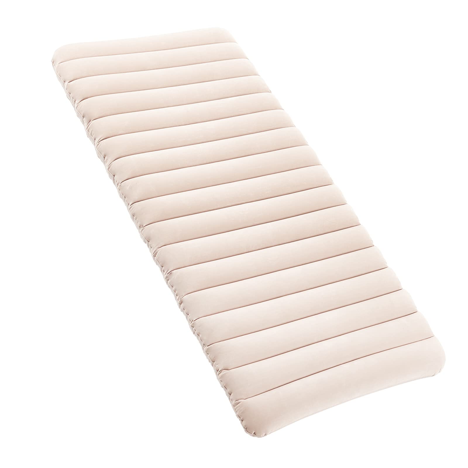 Honeydrill Sleeping Pad Single Size Air Mattress Camping, Inflatable mat, air Bed for Tent, Car Traveling, Beige (72x28x4.7 inch)