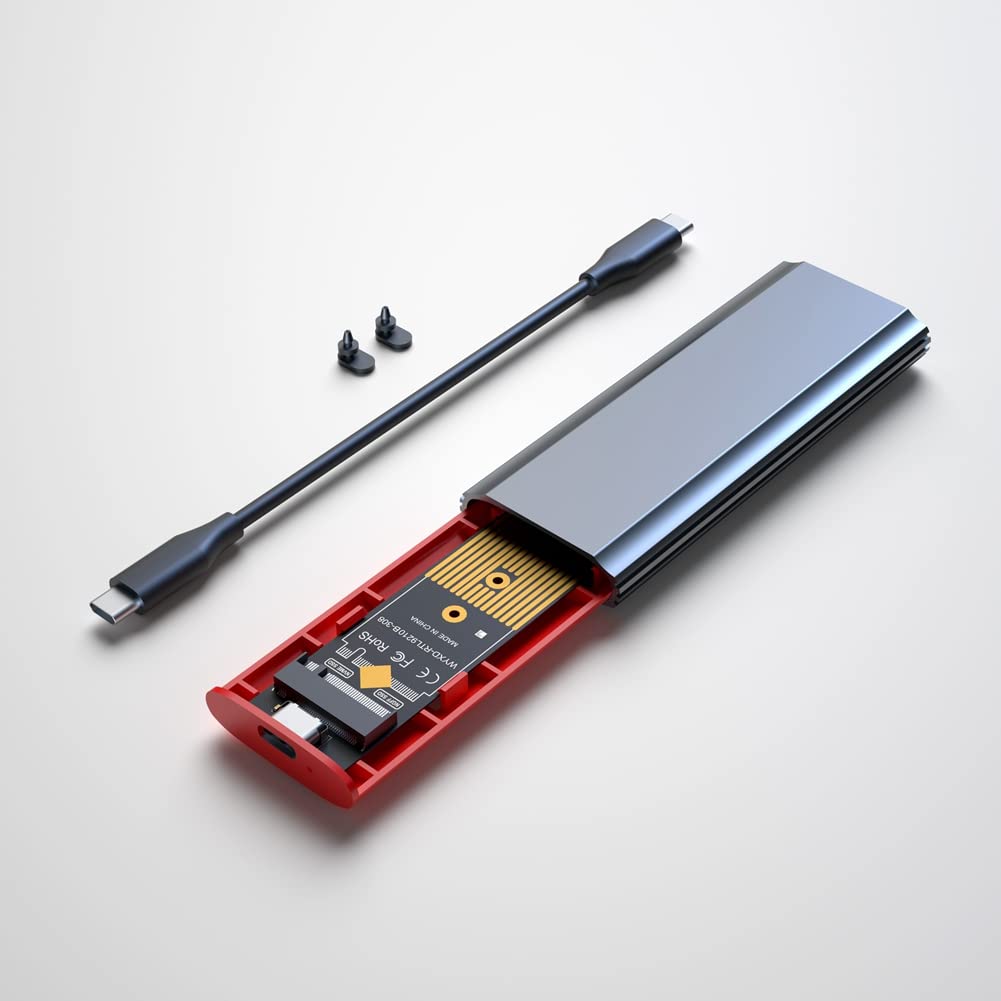 Pasotim M2 SSD Case M.2 to USB 3.1 Gen 2 10Gbps NVMe SSD Enclosure for NVMe PCIE M Key/ (B+M) Key SSD, M2 SSD Case OTG