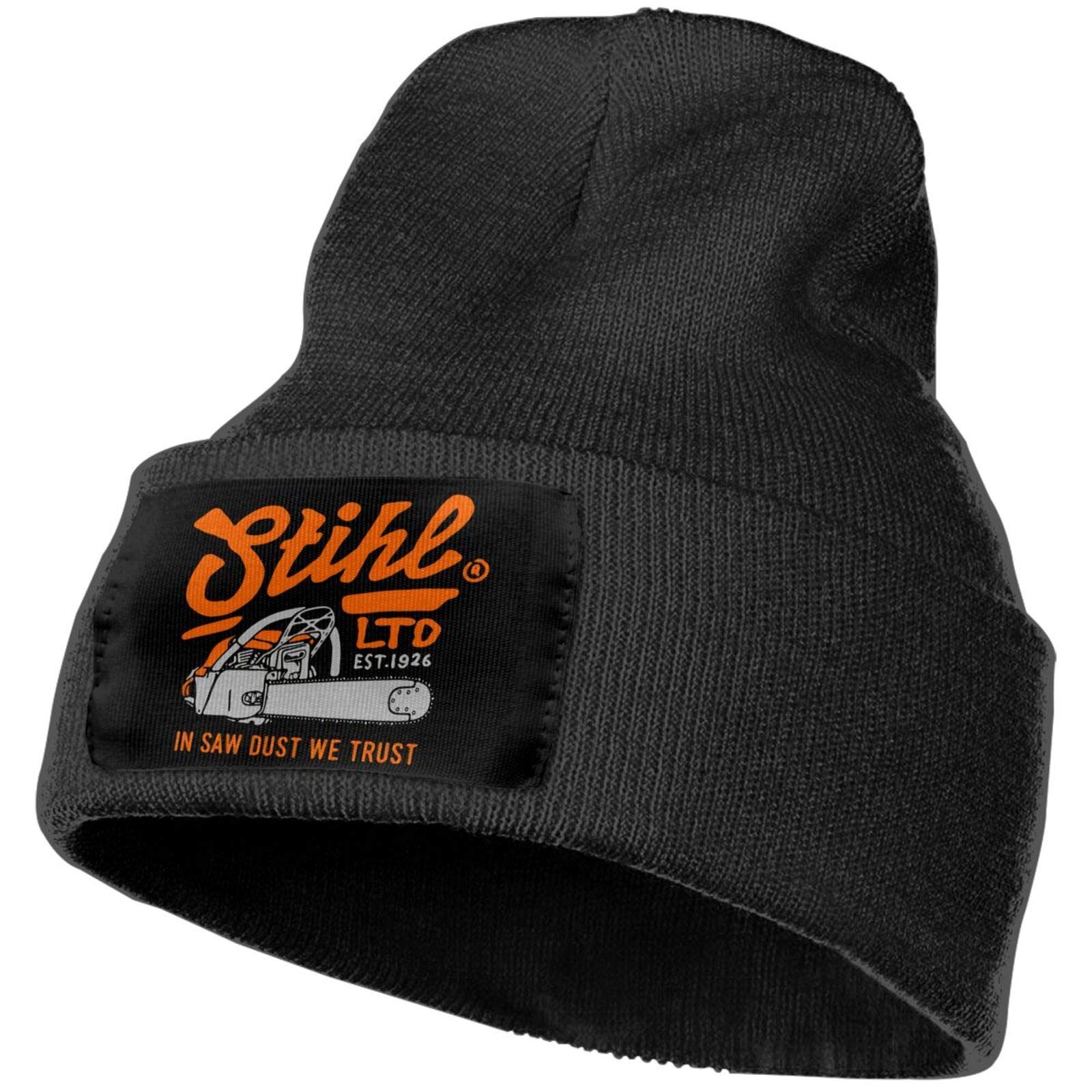 HCHANA Unisex S-t-i-h-l Baggy Fashion Hat Stretchy Knit Cap Lightweight Half Balaclava Teens Gift Black One Size