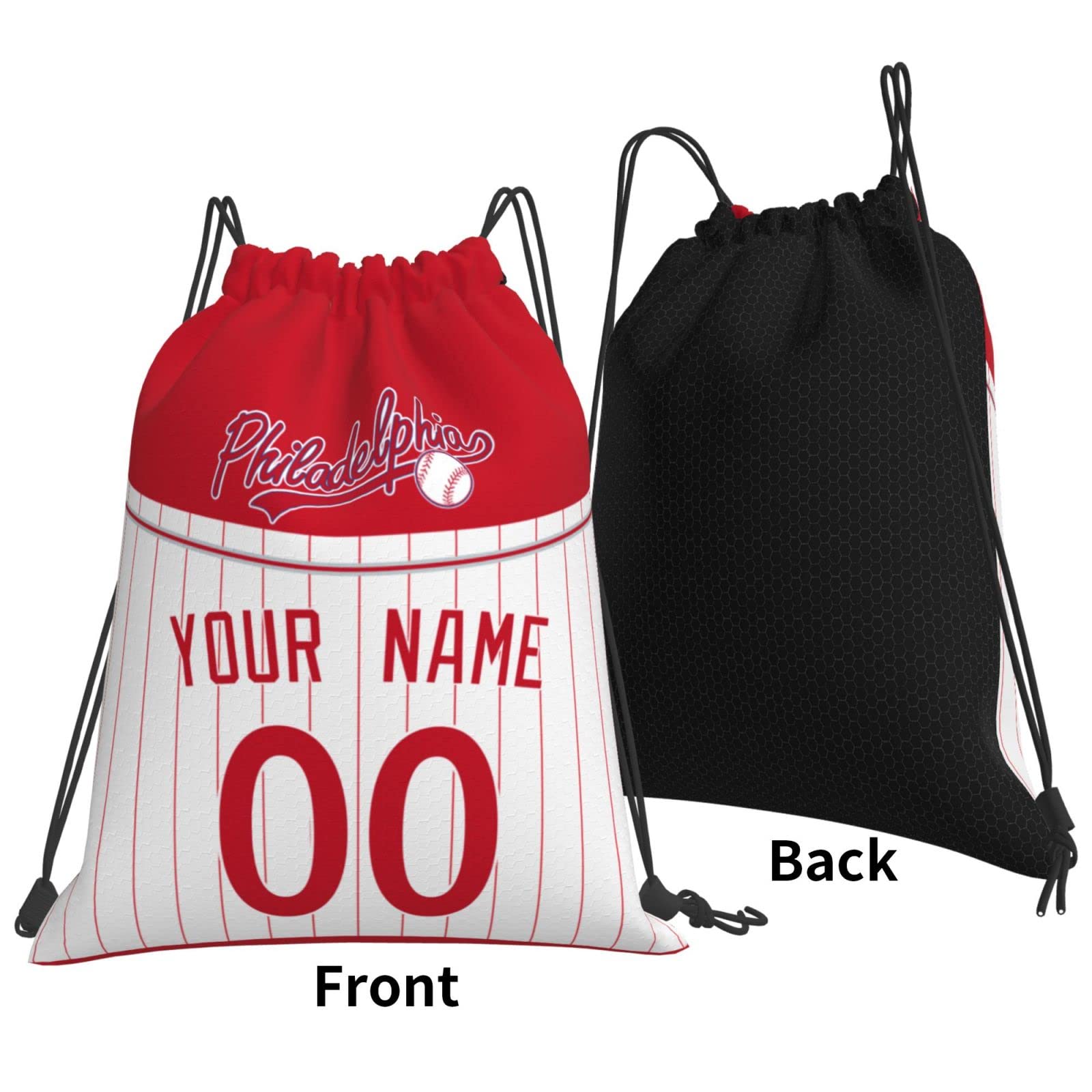 INAOO Drawstring Bags Philadelphia Personalized Backpack Gifts for Men Women