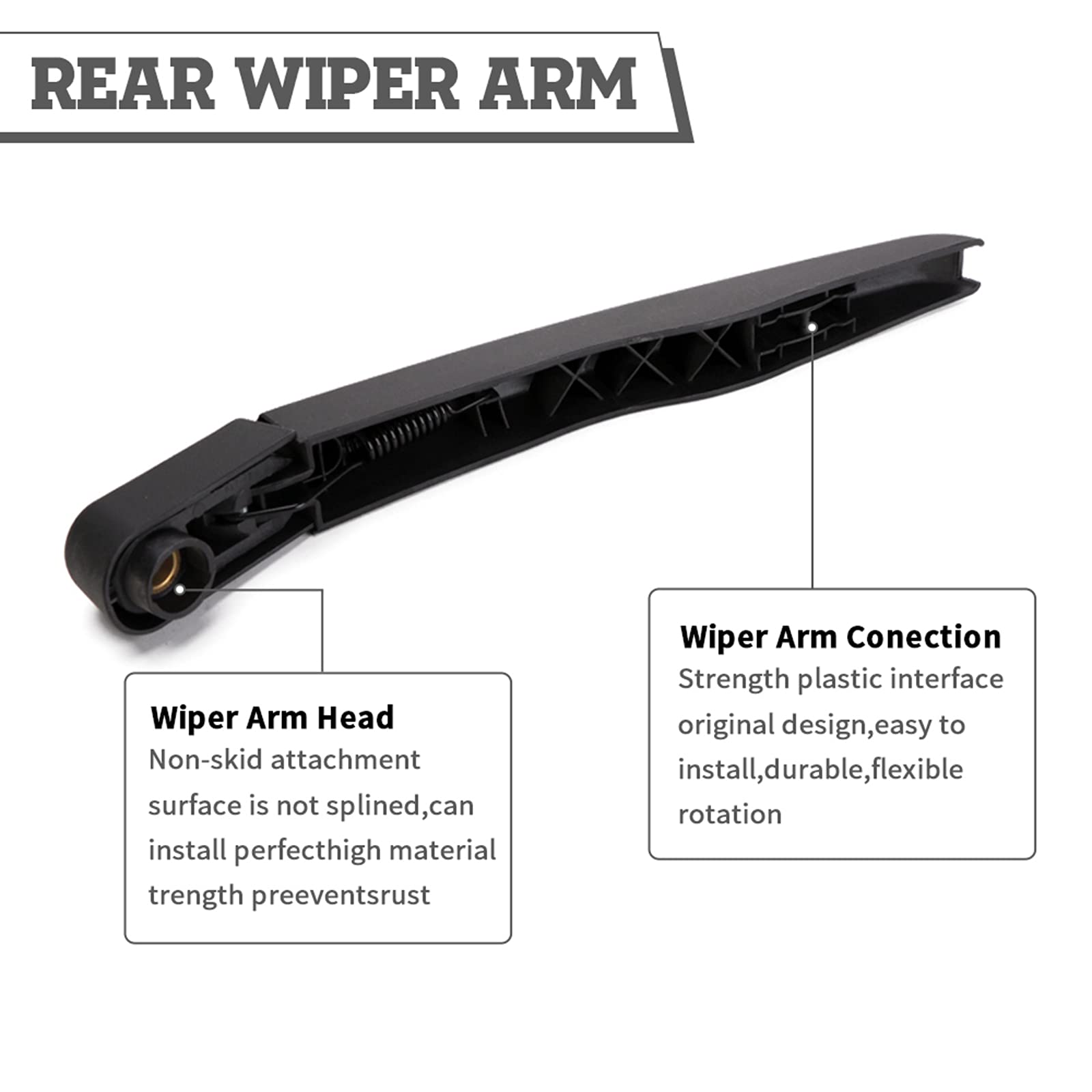 HODEE Rear Wiper Arm Blade Nut Set Replacement for Ford EDGE 2015-2023, Rear Wiper Cover Accessories Assembly, Wiper Cap Set for Back Windshield Window, OE:FT4Z 17528-A
