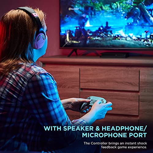 Hongyada Kyadeys Pro Gaming Controller, Wireless Controller with Dual Vibration Game Joystick Game Console, LED Lights, Built-in Speaker,3.5mm Audio Jack Plug & Play Video Games
